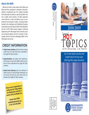 Fillable Online 2018 Hot Topics Brochure.indd - Mississippi School ...