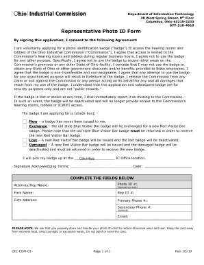 Fillable Online Representative Photo ID Form Fax Email Print - pdfFiller