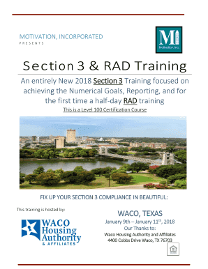 Fillable Online Section 3 & RAD Training - Motivation, Inc. Fax Email ...