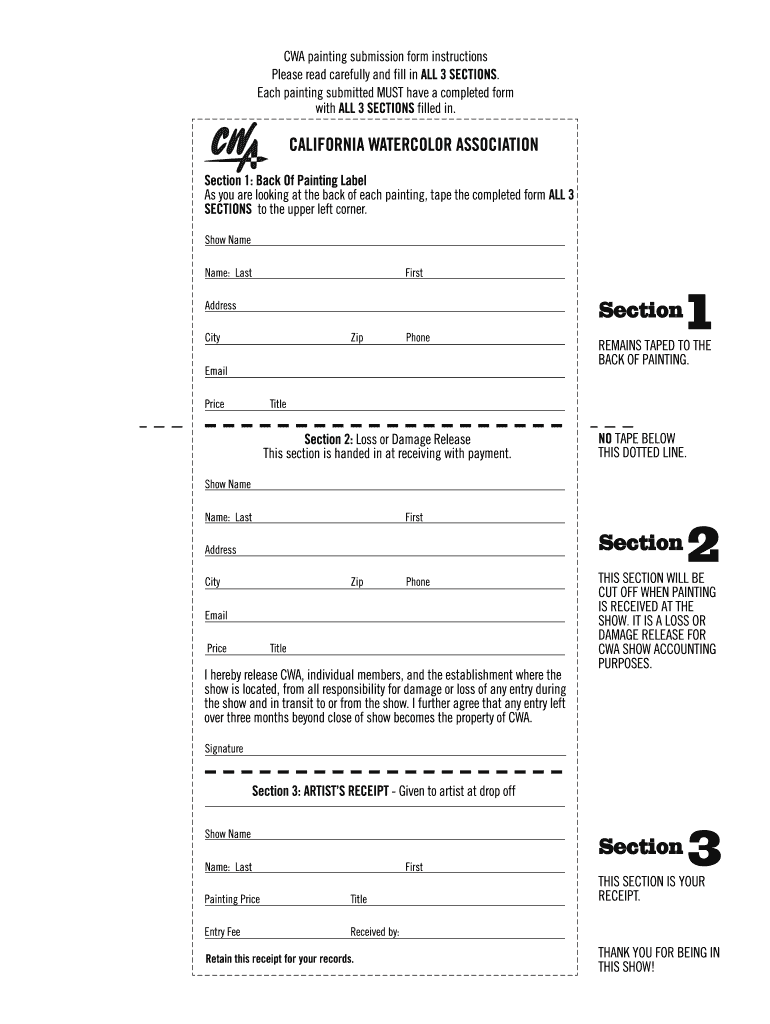 Fillable Online CWA-show-form Fax Email Print - pdfFiller
