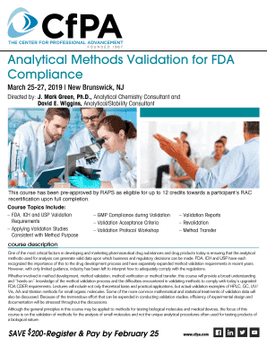 Fillable Online Analytical Methods Validation for FDA Fax Email Print ...
