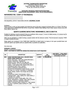 Fillable Online conducted without prior notice to any previous offeror ...