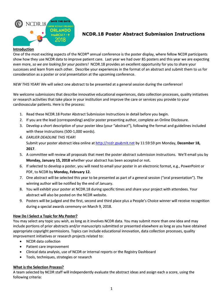 Fillable Online cvquality acc Abstract and Poster Submission ...