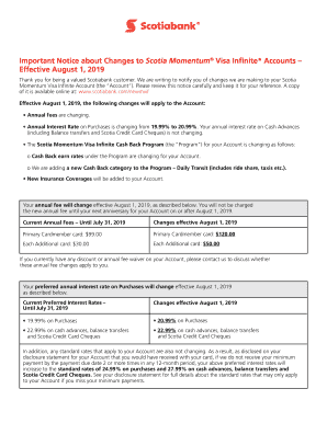 Fillable Online Important Notice about Updates and a Change to Personal ...