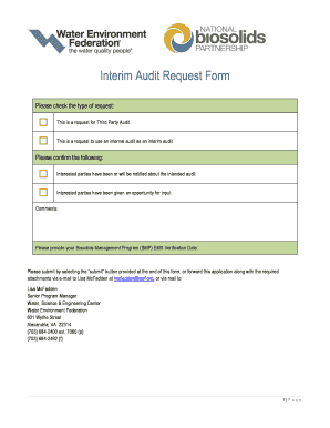 Fillable Online Interim Audit Request Form Fax Email Print - pdfFiller