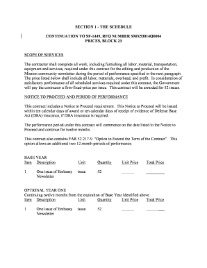 Fillable Online photos state SECTION 1 - THE SCHEDULE CONTINUATION TO ...