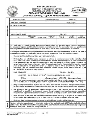 Fillable Online OVER THE COUNTER (OTC) PLAN REVIEW CHECKLIST Fax Email ...