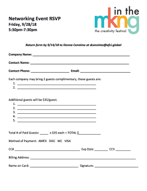 Rsvp Form For Event | pdfFiller