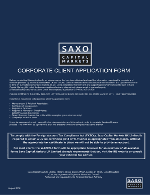 Fillable Online Corporate Application Form UK Fax Email Print - pdfFiller