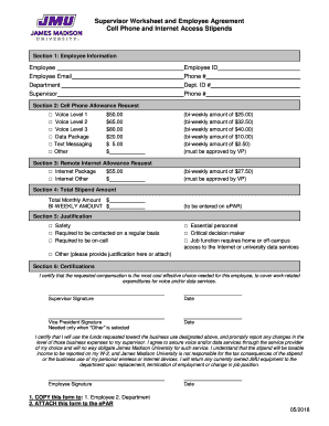 Fillable Online Stipend Employee Worksheet and Agreement Fax Email ...