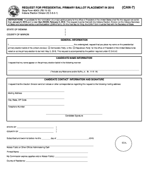 Fillable Online co clark in CAN-7 - Indiana state forms Fax Email Print ...