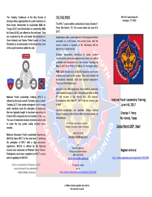 Fillable Online Introduction to Leadership Skills for Troops (ILST ...