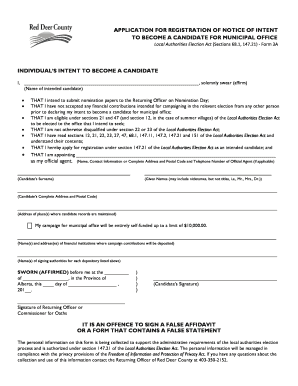 Fillable Online Form 3A Candidate Intent Fax Email Print - pdfFiller
