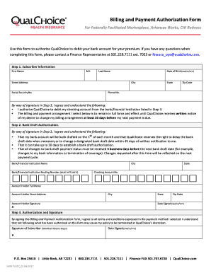 Fillable Online Billing and Payment Authorization Form Fax Email Print ...