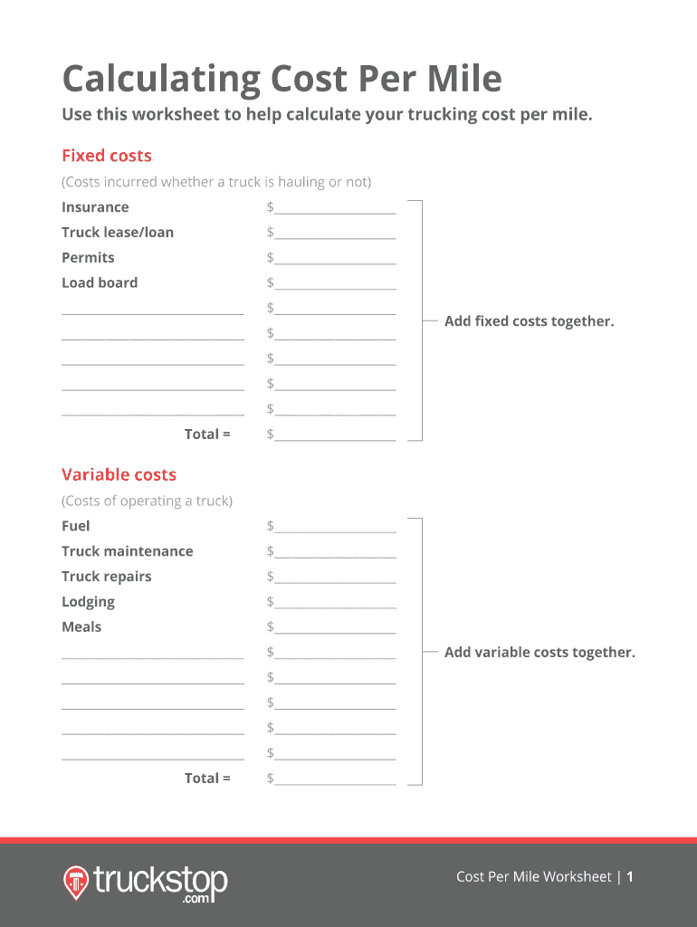 Fillable Online How To Calculate Per-Vehicle Costs And Boost Profits ...