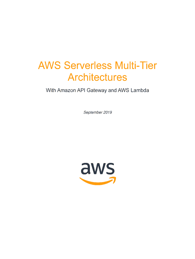 Fillable Online AWS Serverless Application Repository - Amazon Web ...