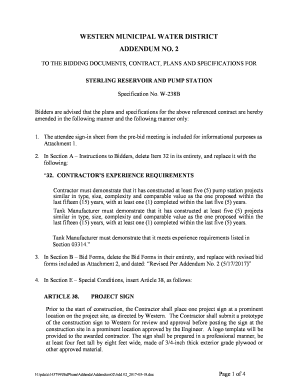 Fillable Online TO THE BIDDING DOCUMENTS, CONTRACT, PLANS AND SPECIFICATIONS FOR Fax Email Print ...
