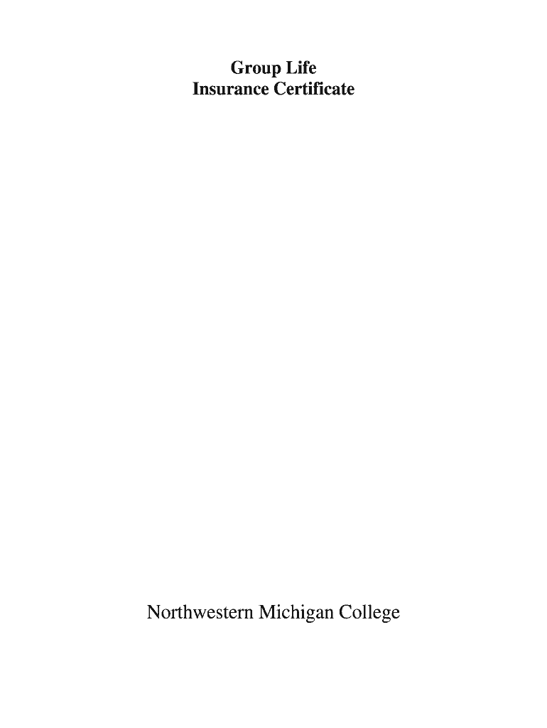 Fillable Online Term Life Insurance Certificate - Full-time Employees ...