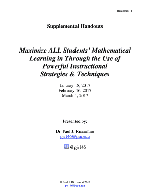 Fillable Online Supplemental Handouts Fax Email Print - pdfFiller