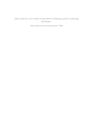 Fillable Online Application for a non-material amendment following a ...