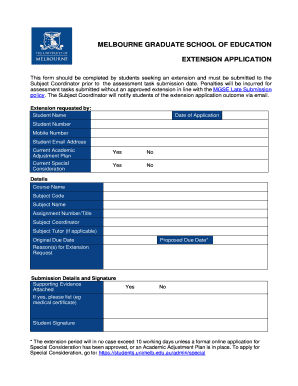 Fillable Online Extension Application Form and Guidelines.docx Fax ...