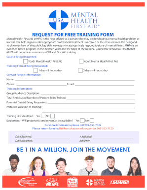 Fillable Online Free MHFA Request Form2018 Fax Email Print - pdfFiller