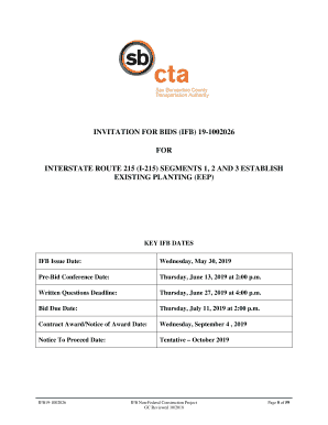 Fillable Online IFB Template - Non-Fed Construction Fax Email Print ...