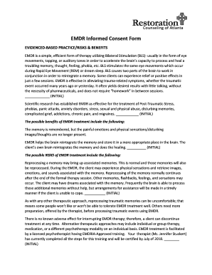Fillable Online EMDR Informed Consent Form Fax Email Print - pdfFiller
