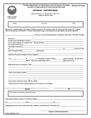 Fillable Online FDACS Inspection Forms Fax Email Print - pdfFiller