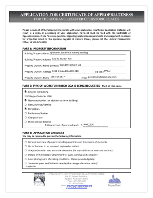 Fillable Online 2014 COA Application form Fax Email Print - pdfFiller