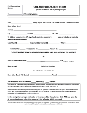Fillable Online PAR Authorization Form with PAD Rules.docx Fax Email ...