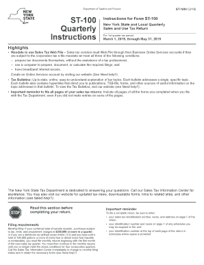 Fillable Online Form ST-100-I:3/19:Instructions for Form ST-100 New ...