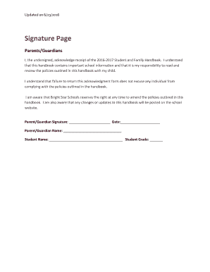 Fillable Online I, the undersigned, acknowledge receipt of the 2016 ...