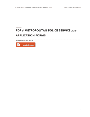 Fillable Online PDF # Metropolitan Police Service 2015 Application ...