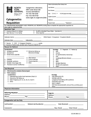 Fillable Online Cytogenetics Requisition Form Fax Email Print - pdfFiller