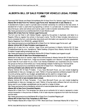 Fillable Online Alberta Bill of Sale Form for Vehicle Legal Forms and. Alberta Bill Of Sale Form ...