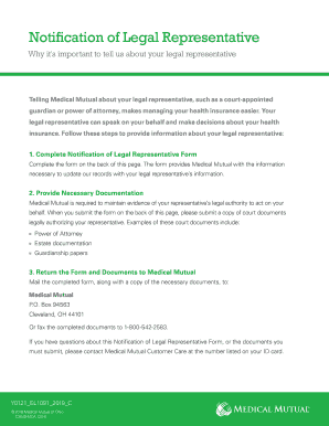 Fillable Online Notification of Legal Representative Form. Notification ...