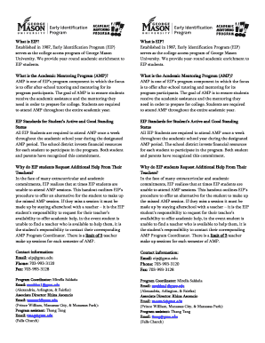 Fillable Online eip gmu What is EIP? Fax Email Print - pdfFiller