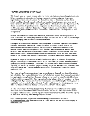 Fillable Online THEATER GUIDELINES & CONTRACT Fax Email Print - pdfFiller