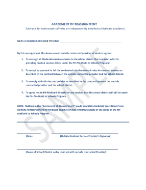 Fillable Online AGREEMENT OF REASSIGNMENT Fax Email Print - pdfFiller