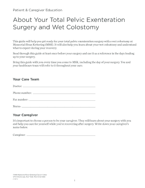 Fillable Online About Your Total Pelvic Exenteration Fax Email Print ...