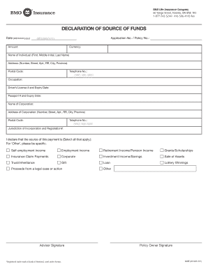 Fillable Online 568E. Declaration of Source Funds Fax Email Print - pdfFiller