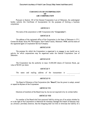 Fillable Online 4504702Form Delaware Certificate of Incorporation.docx ...
