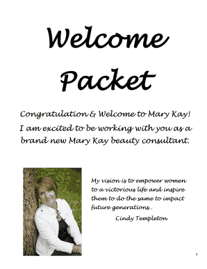 Fillable Online Congratulation & Welcome to Mary Kay Fax Email Print ...