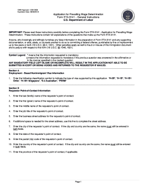 Fillable Online Form ETA-9141 General Instructions Fax Email Print ...