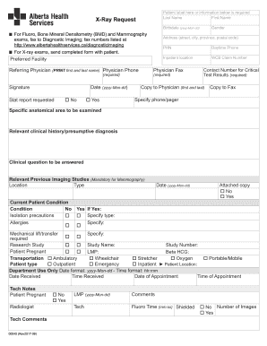 Fillable Online X-Ray Request Form. Request Fax Email Print - pdfFiller