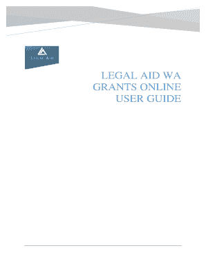 User Guide For Grants Online - Legal Aid WA - Fill and Sign Printable ...