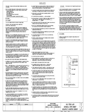 Fillable Online roadway lighting design general note sheet pay ...