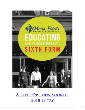 Fillable Online sixth form team - Maria Fidelis Catholic School FCJ Fax ...