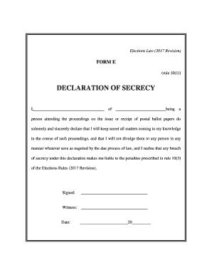 Fillable Online portal elections DECLARATION OF SECRECY - portal ...